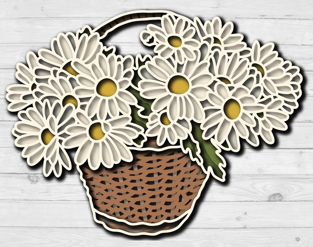 Daisy 3D Layered SVG/ Daisy Cut File for Cricut/ Daisy 3D - Etsy Canada
