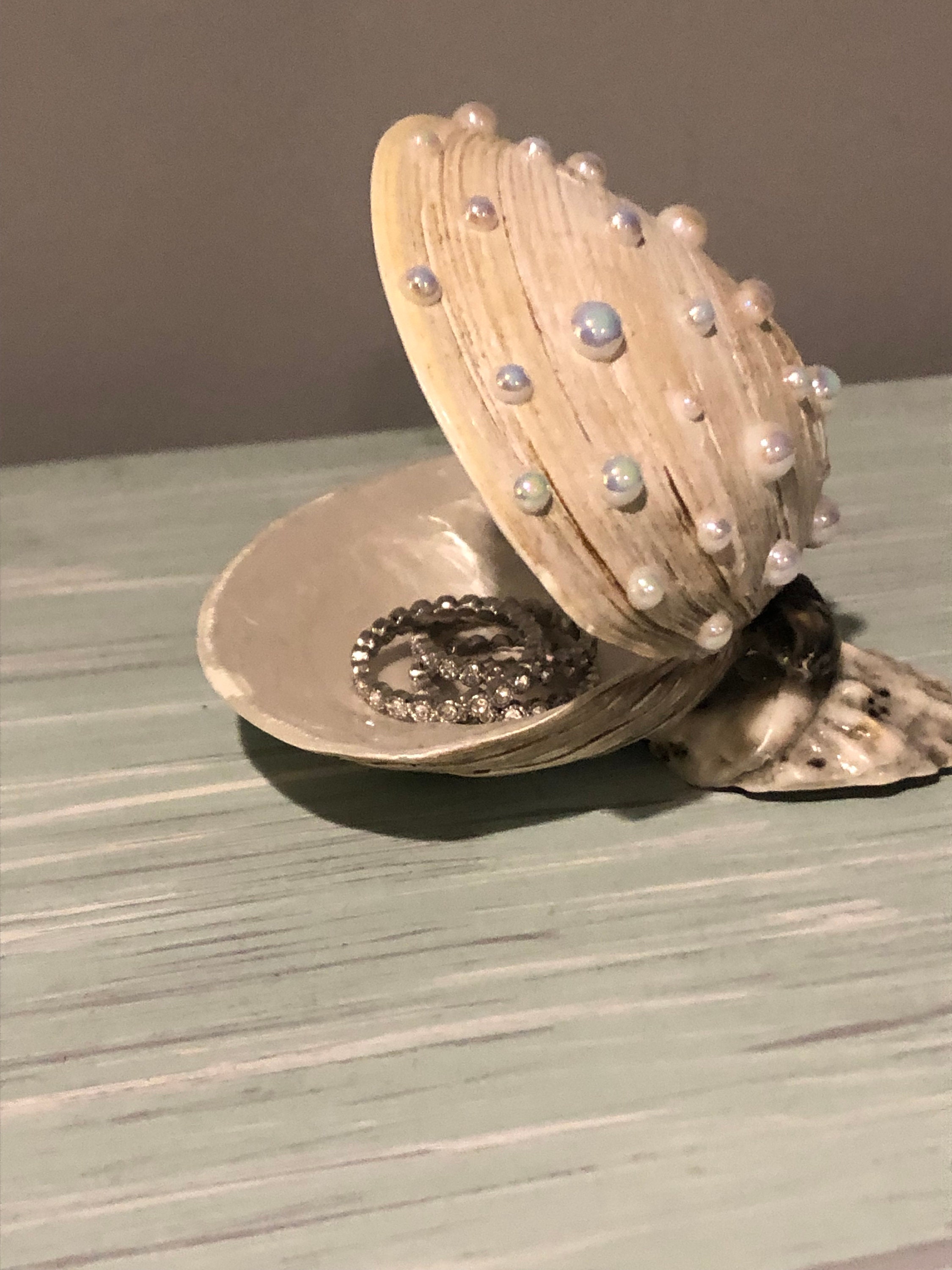 Feliz almeja 3 joyería decoración de la playa decoración | Etsy