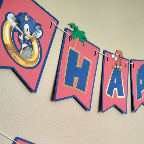 Sonic the Hedgehog Birthday Banner. Sonic Party Sonic - Etsy Canada
