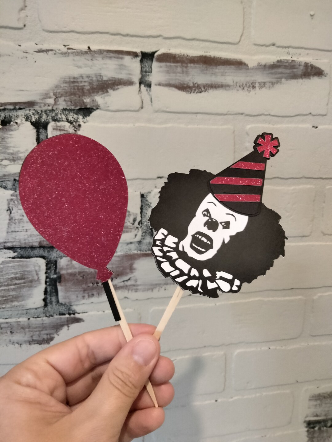 Pennywise Cupcake Toppers, Clown Toppers, Horror Birthday, IT Theme ...