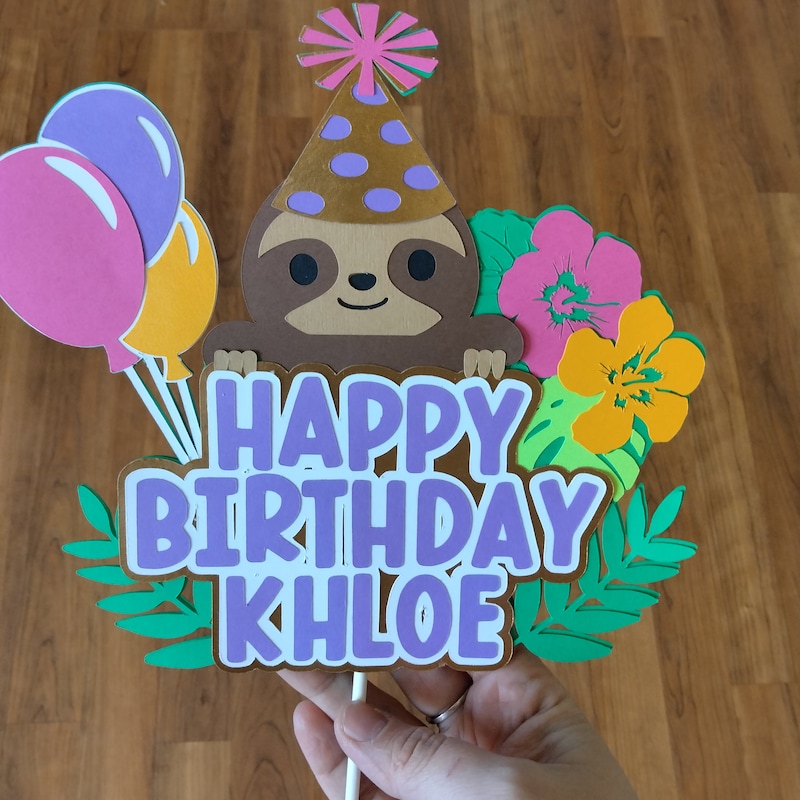 Sloth Birthday - Etsy