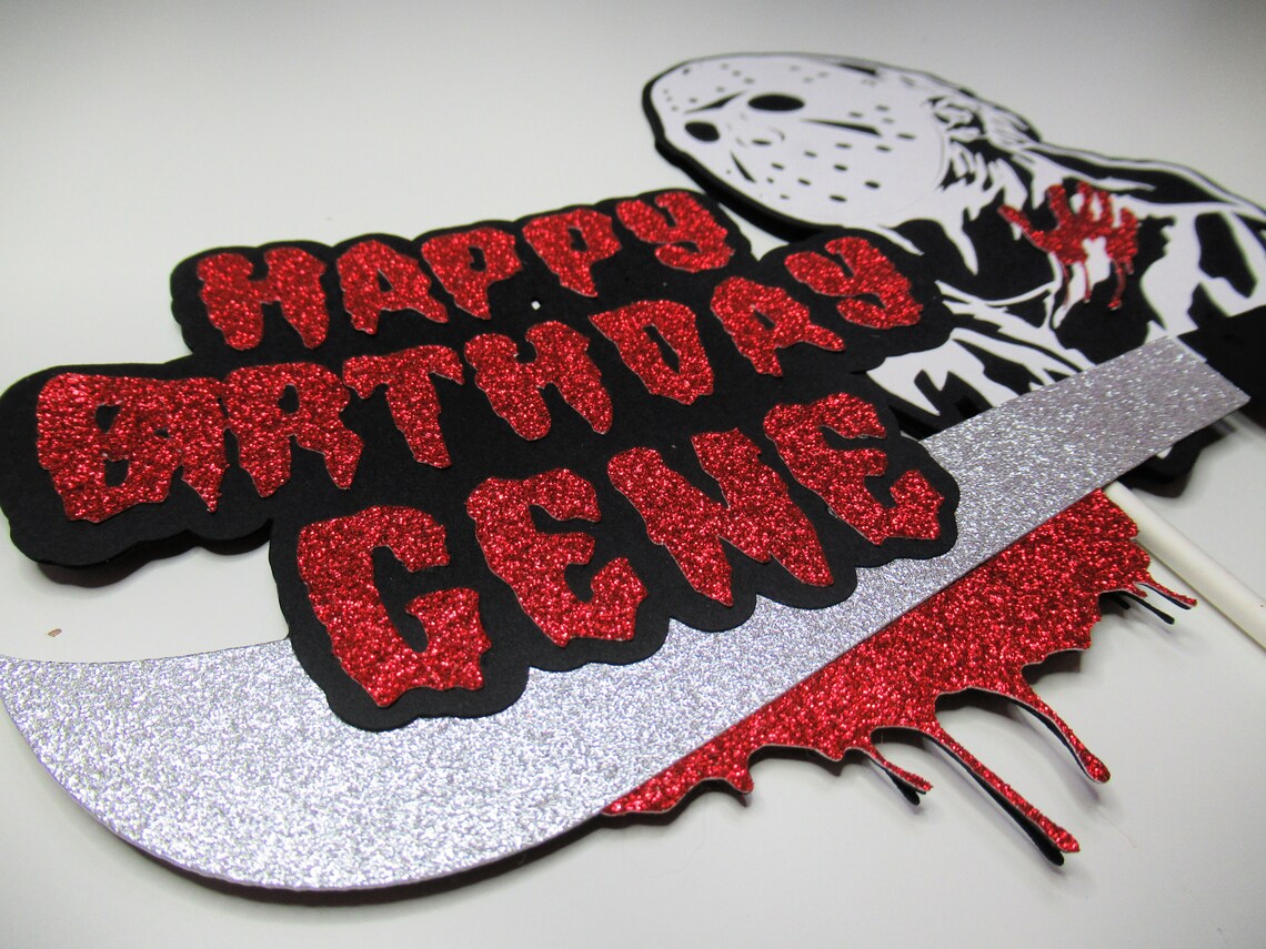 Jason Cake Topper - Friday the 13th Decor - Horror Theme - Halloween - Etsy