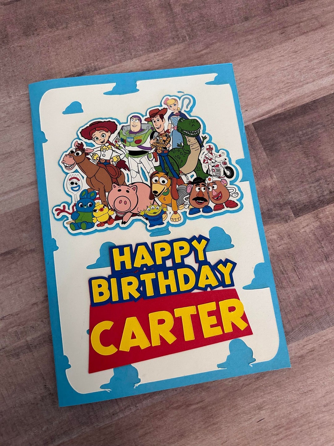 Toy Story Birthday Card, Toy Story 4 Theme Birthday, Buzz and Woody ...