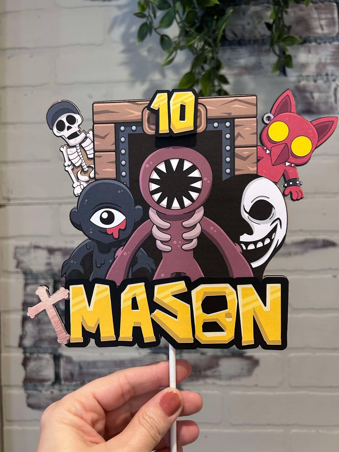 Roblox Doors Cake Topper, Figure Cake Topper, Roblox Birthday - Etsy