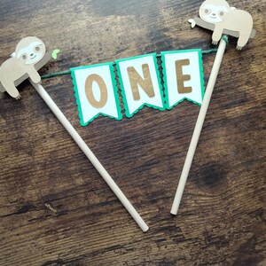 Sloth Cake Bunting, Sloth Cake Topper, Sloth Birthday, Jungle Party ...