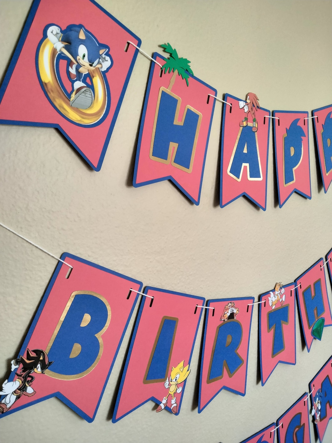 Sonic the Hedgehog Birthday Banner. Sonic Party, Sonic Birthday, Sonic ...