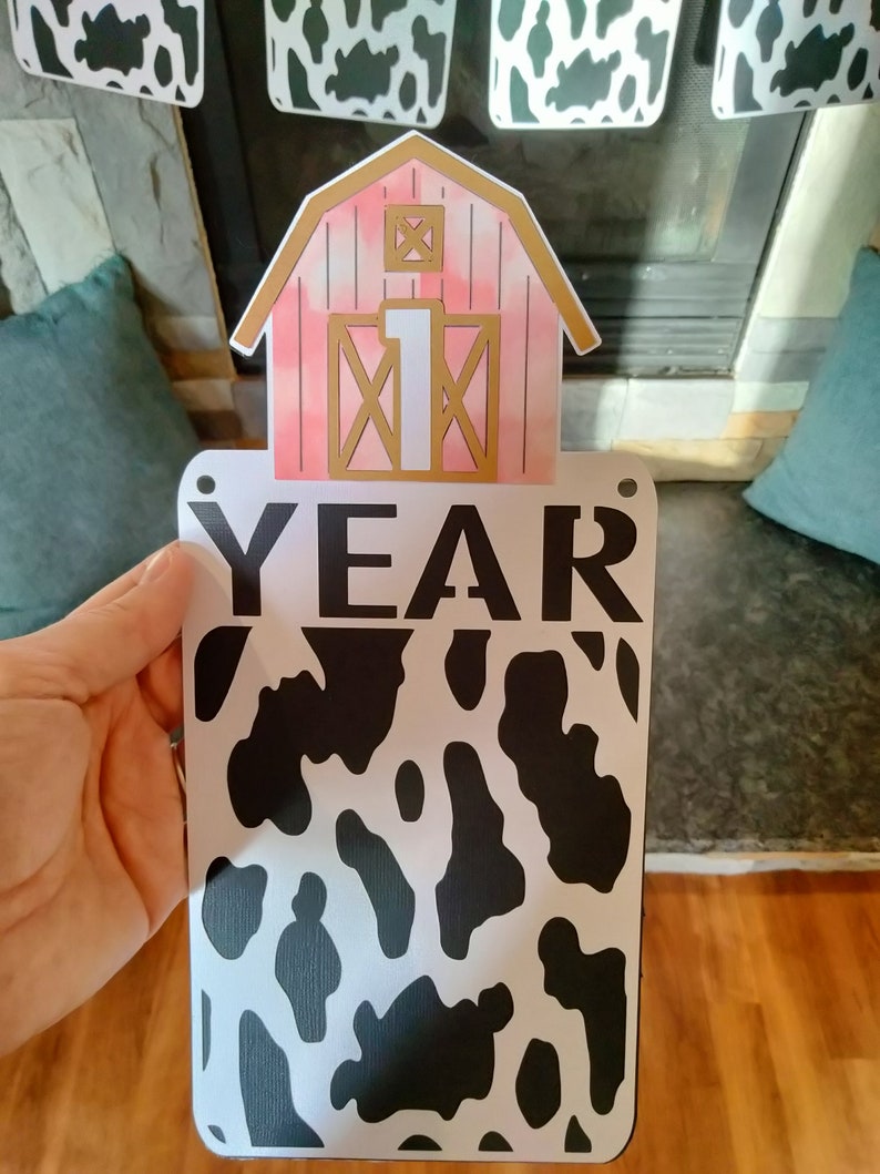 Farm Monthly Photo Banner Barnyard Theme First Year Photo Banner ...