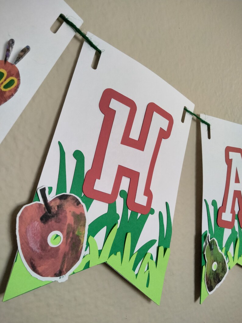Very Hungry Caterpillar Birthday Banner - Caterpillar Banner - Eric ...