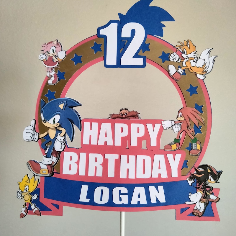 Sonic Cake Topper - Etsy
