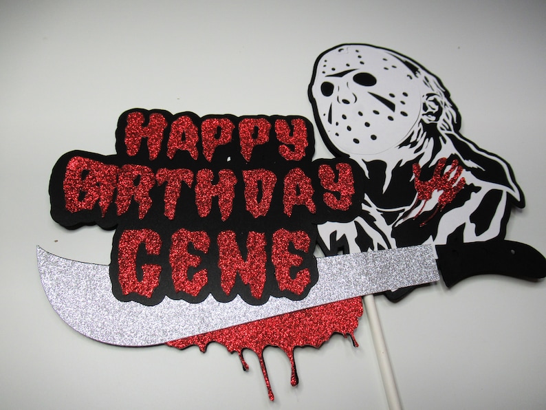 Jason Cake Topper - Friday the 13th Decor - Horror Theme - Halloween - Etsy