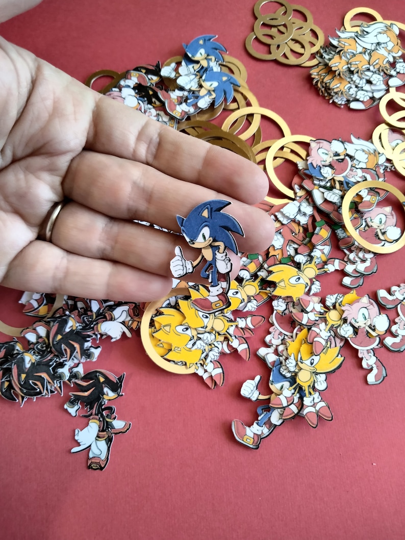 Sonic Confetti Sonic Characters Sonic Theme Sonic Birthday - Etsy