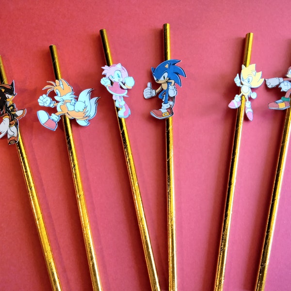 Sonic the Hedgehog Straws - Etsy
