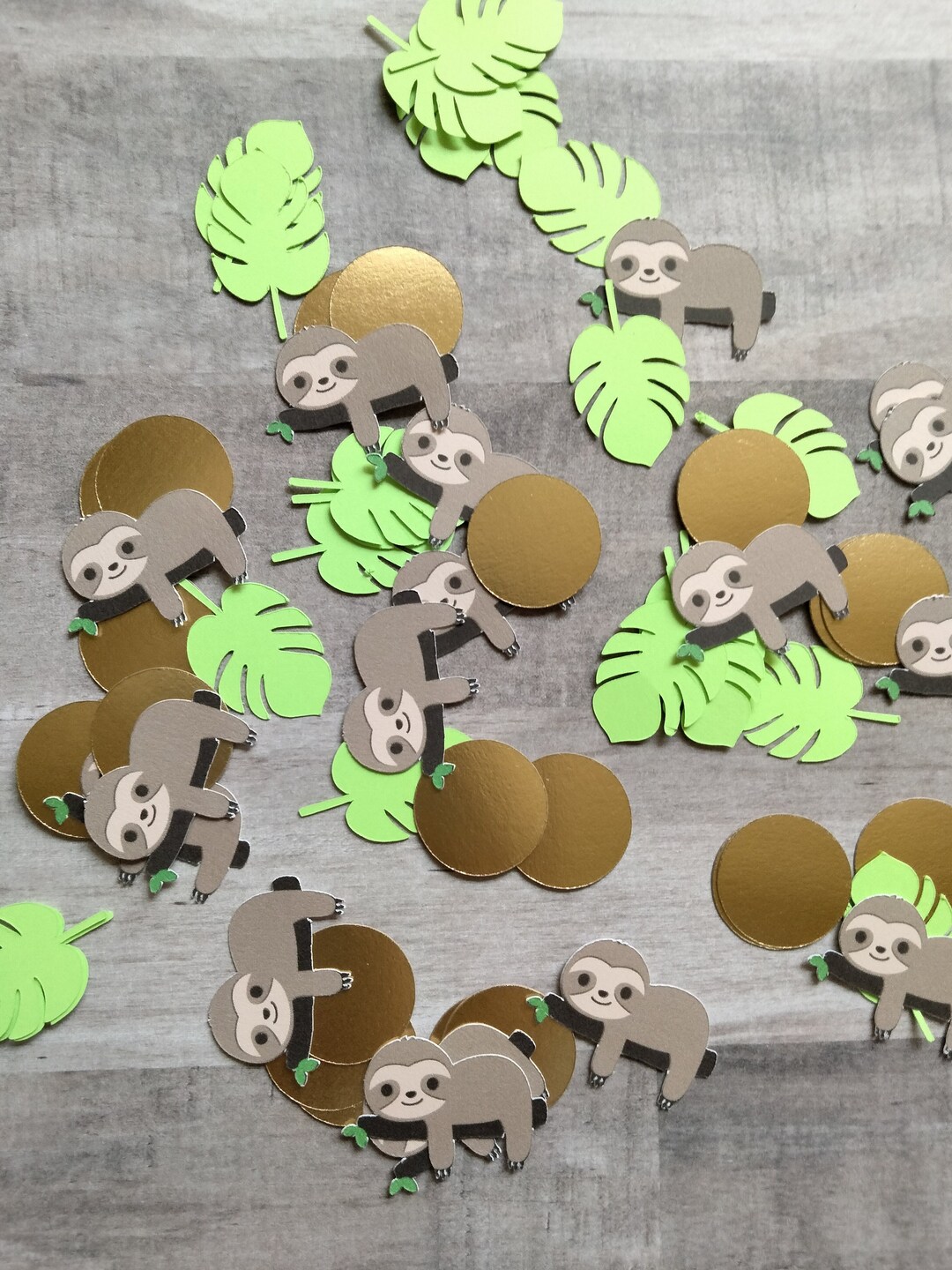 Sloth Jungle Confetti, Sloth Table Decor, Sloth Birthday, Sloth Party ...