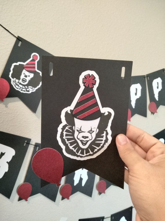 Pennywise Banner Scary Clown Banner IT Theme Horror Party - Etsy