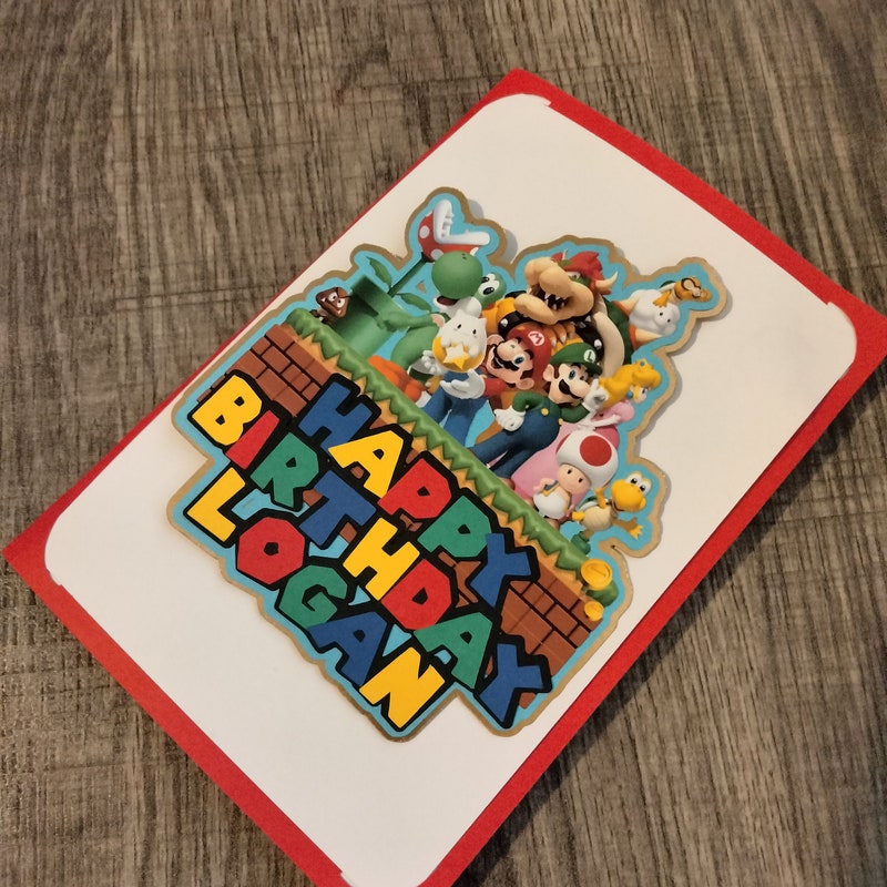 Nintendo Birthday Card - Etsy