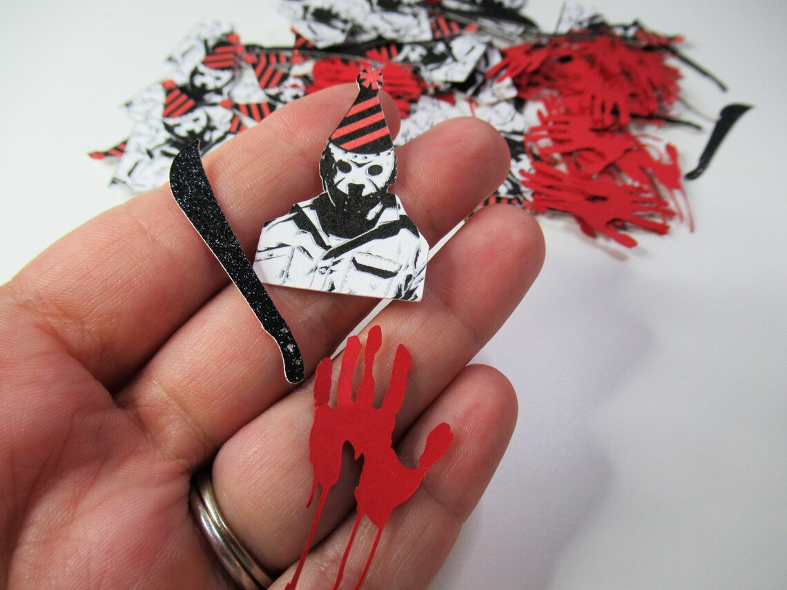 Jason Confetti - Friday the 13th Decor - Horror Theme -halloween - Etsy
