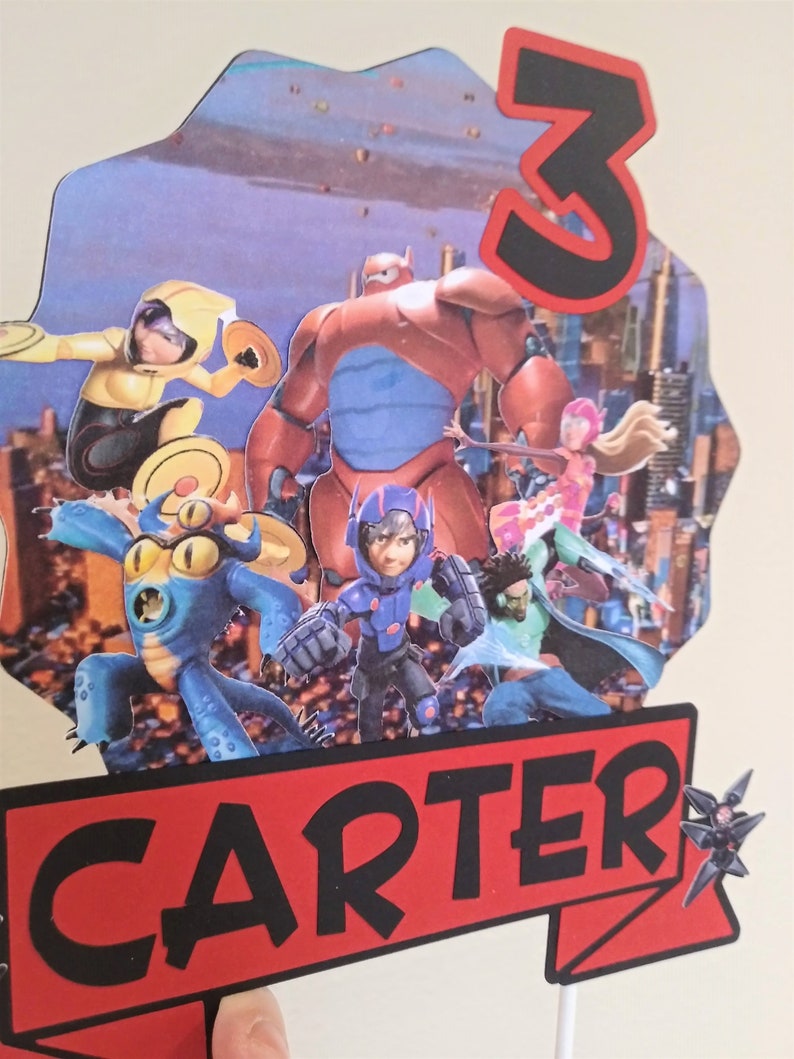 Big Hero 6 Cake Topper Baymax Birthday Big Hero Six Theme - Etsy