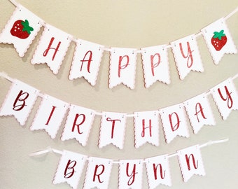 Strawberry Blueberry Alphabet Banner Letters A to Z (Instant Download ...