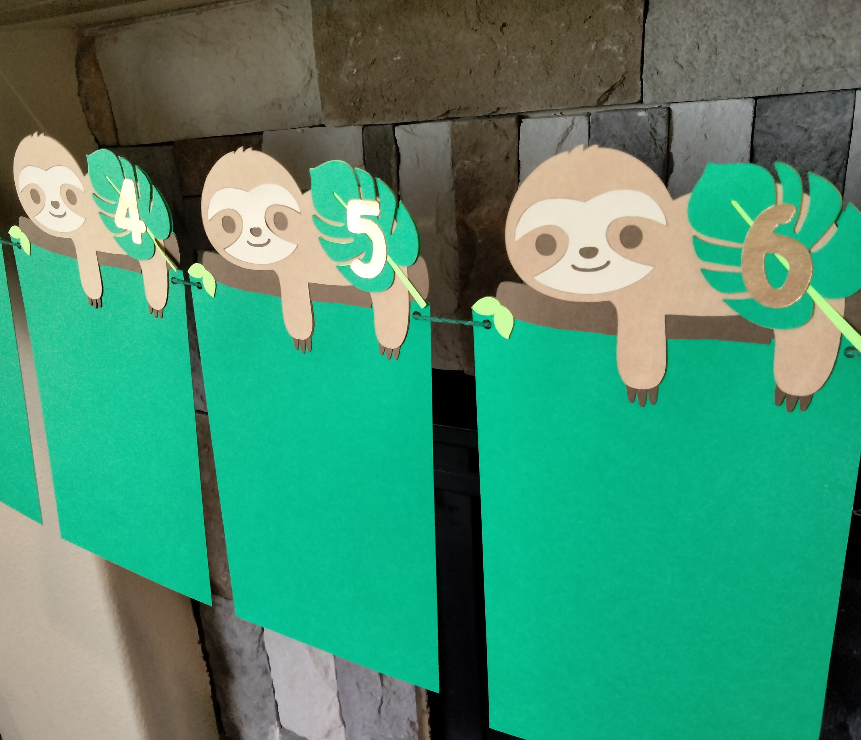 Sloth Photo Banner First Birthday Photo Photo Banner Sloth - Etsy