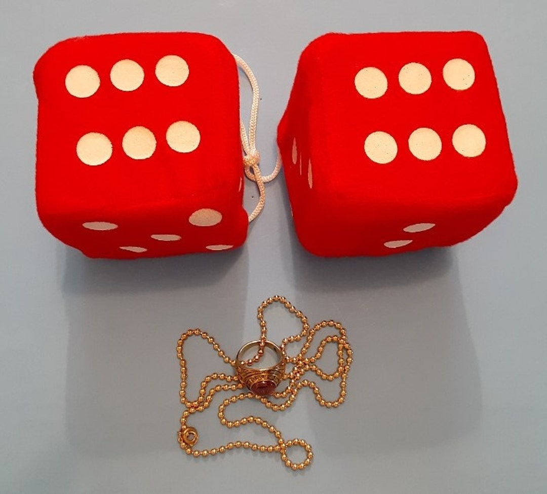 1950s Dice With Going Steady Ring & Chain With Dice Color Options - Etsy