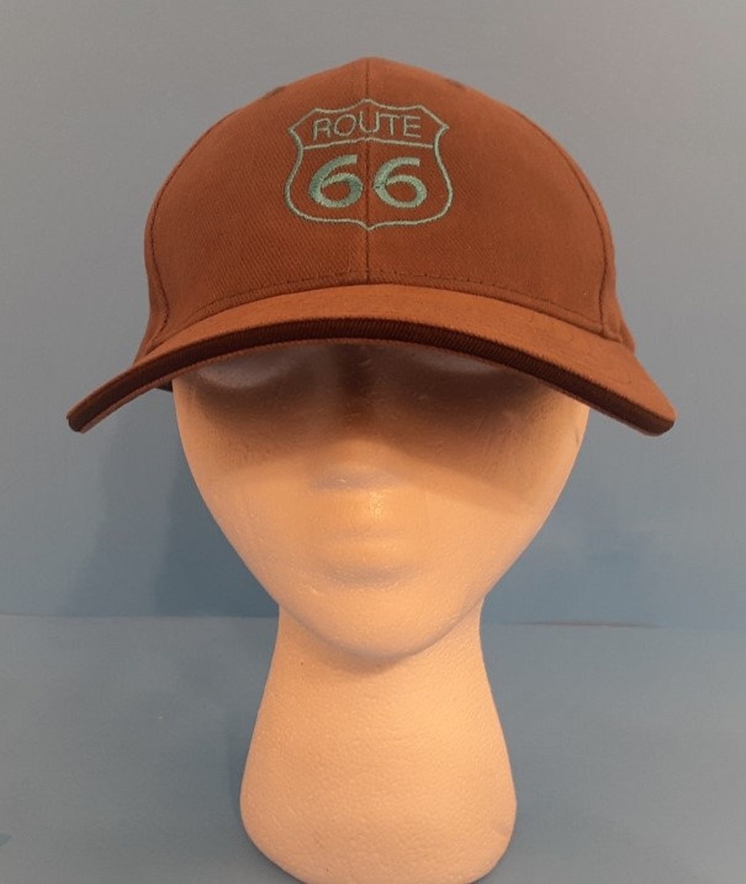 Route 66 Hat Embroidered With Teal or Black Thread. Has Adjustable ...
