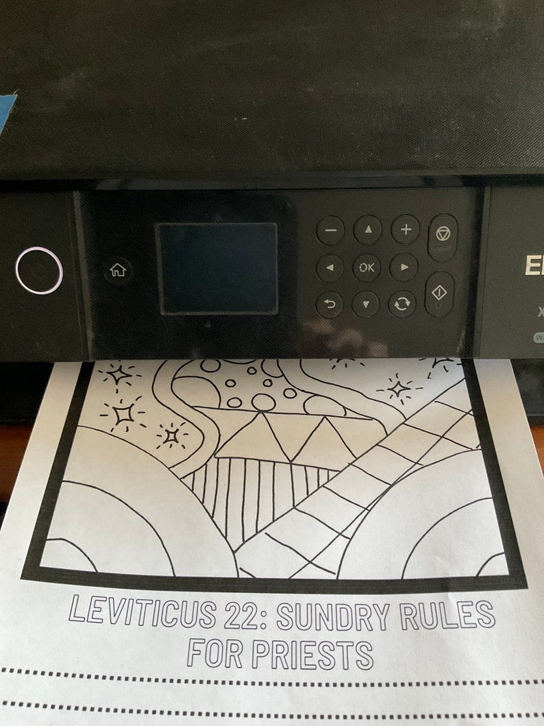 Leviticus 22: Sundry Rules for Priests, Digital Download, Coloring Page ...