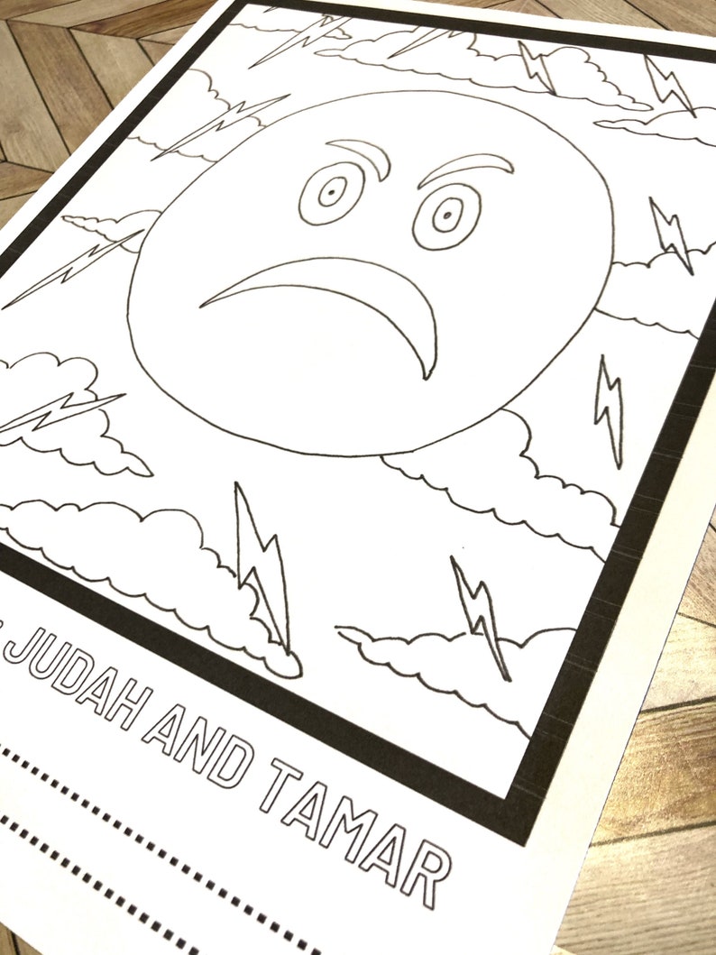 Genesis 38: Judah and Tamar, A Digital Download Coloring Page, Print ...