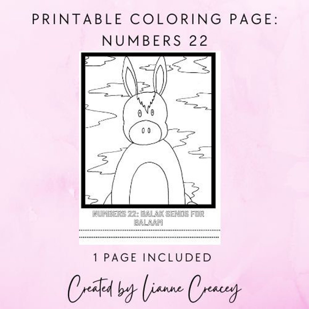 Numbers 22: Balak Sends for Balaam, Digital Download, Print at Home and ...