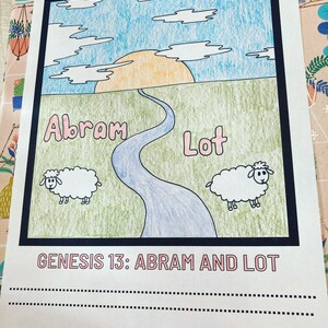 Genesis 13 Coloring Page - Abram and Lot | Printable Bible Study ...