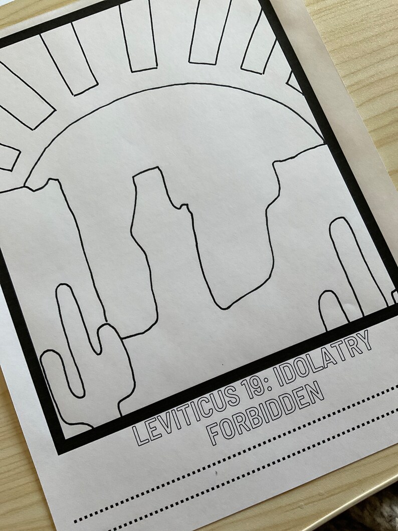 Leviticus 19: Idolatry Forbidden, Coloring Page, Digital Download ...
