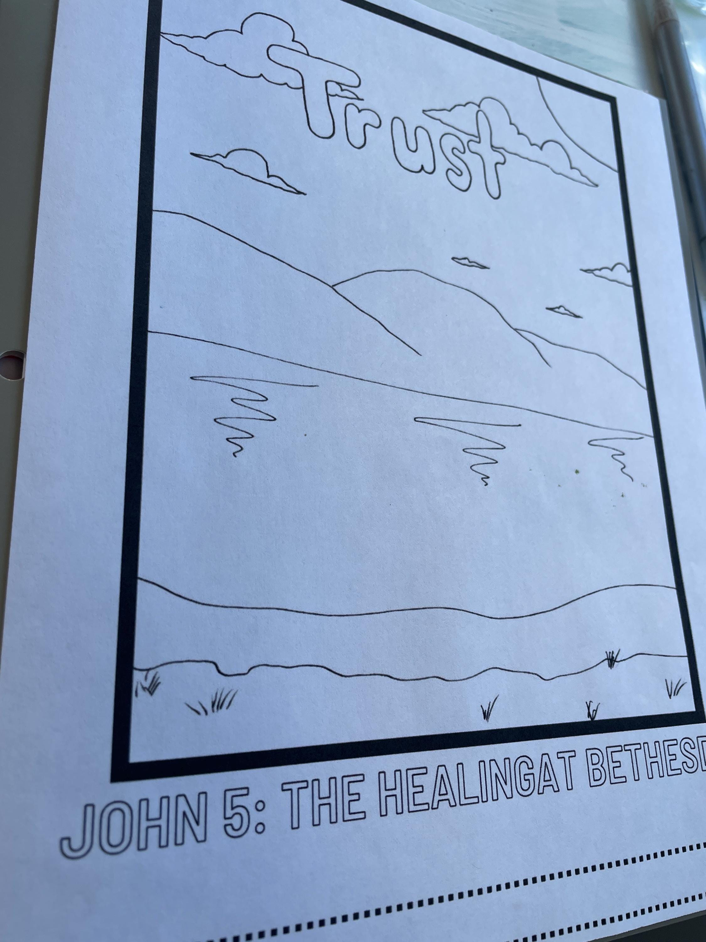 John 5 Coloring Page, Digital Download, Print and Color at Home - Etsy