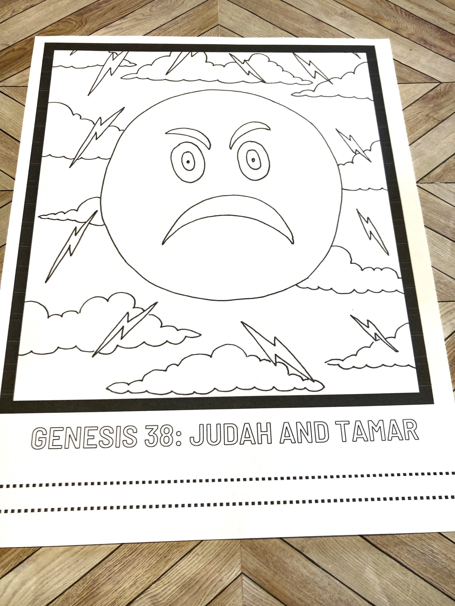 Genesis 38: Judah and Tamar, A Digital Download Coloring Page, Print ...