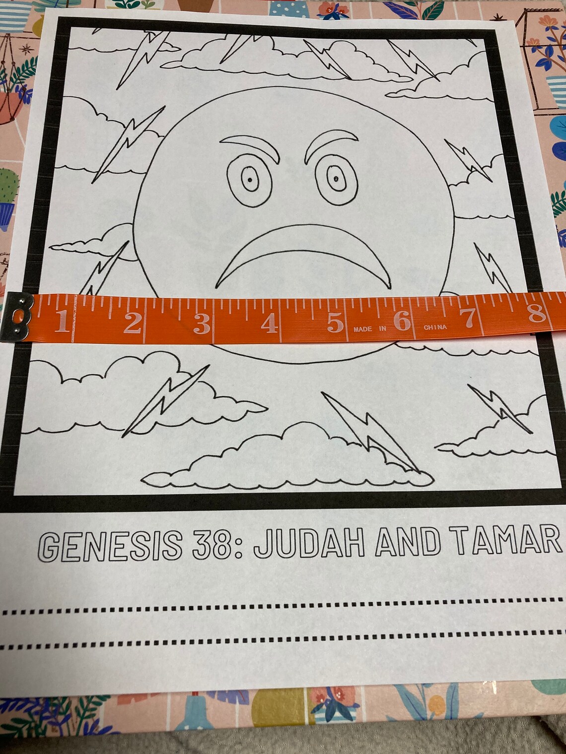Genesis 38: Judah and Tamar, A Digital Download Coloring Page, Print ...