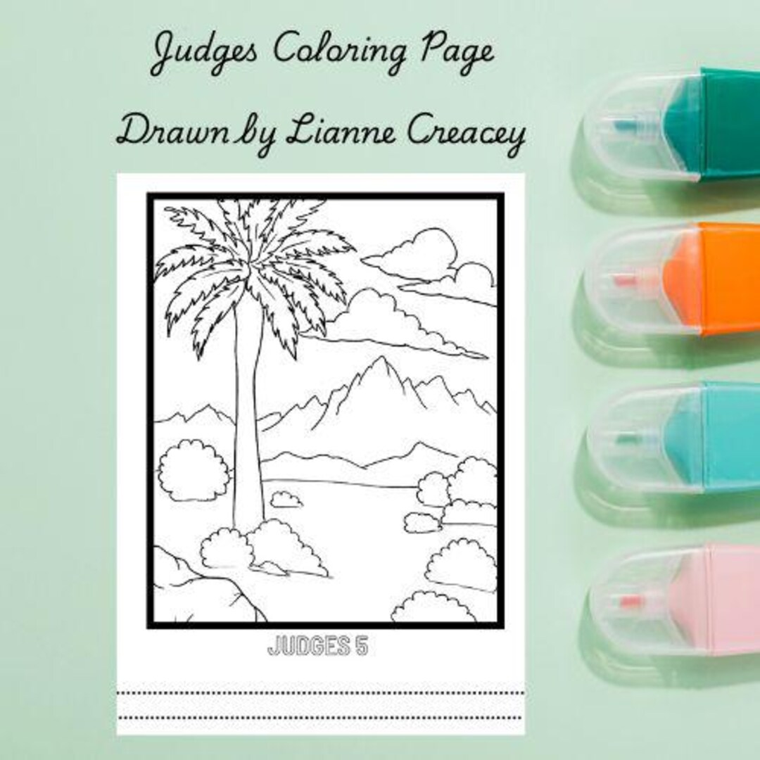 Judges 5 Coloring Page, Digital Download - Etsy