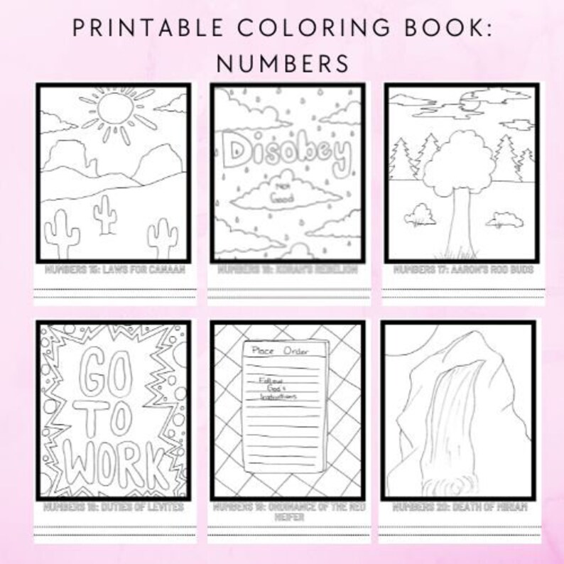 Numbers Full Coloring Book, Digital Download, Print at Home and Color ...