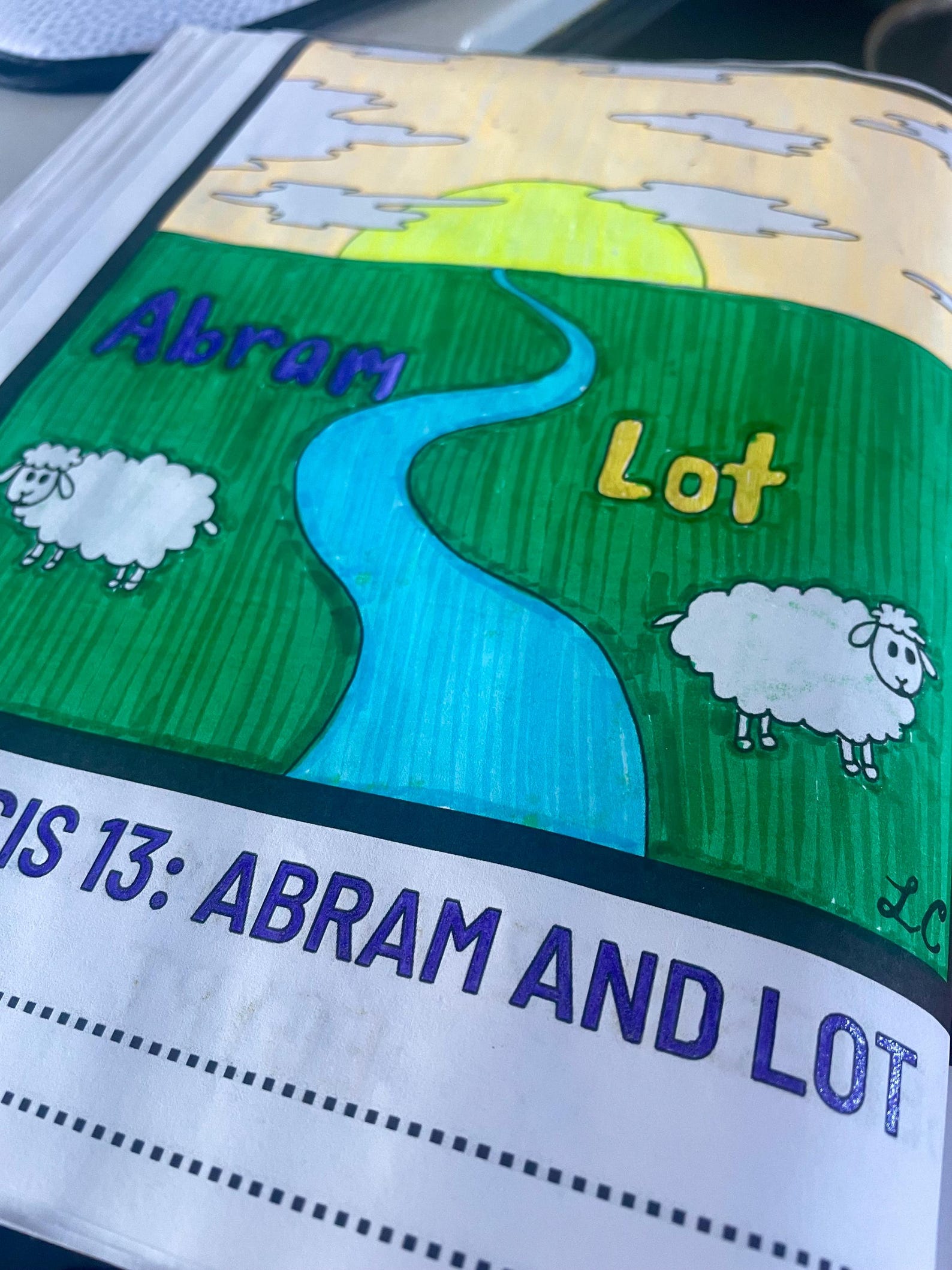 Genesis 13 Coloring Page - Abram and Lot | Printable Bible Study ...