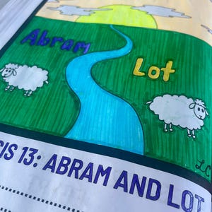 Genesis 13 Coloring Page - Abram and Lot | Printable Bible Study ...