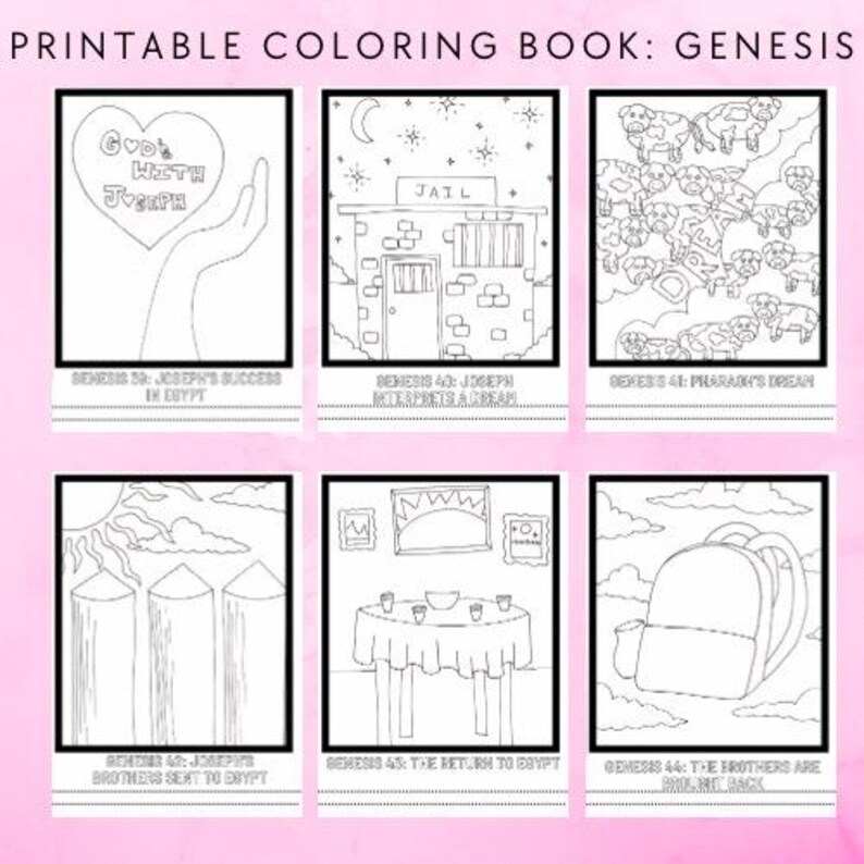 Genesis Coloring Book | Bible Study Digital Download | Hand-drawn ...