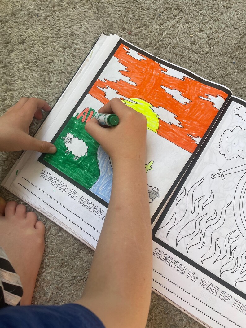 Genesis 13 Coloring Page - Abram and Lot | Printable Bible Study ...