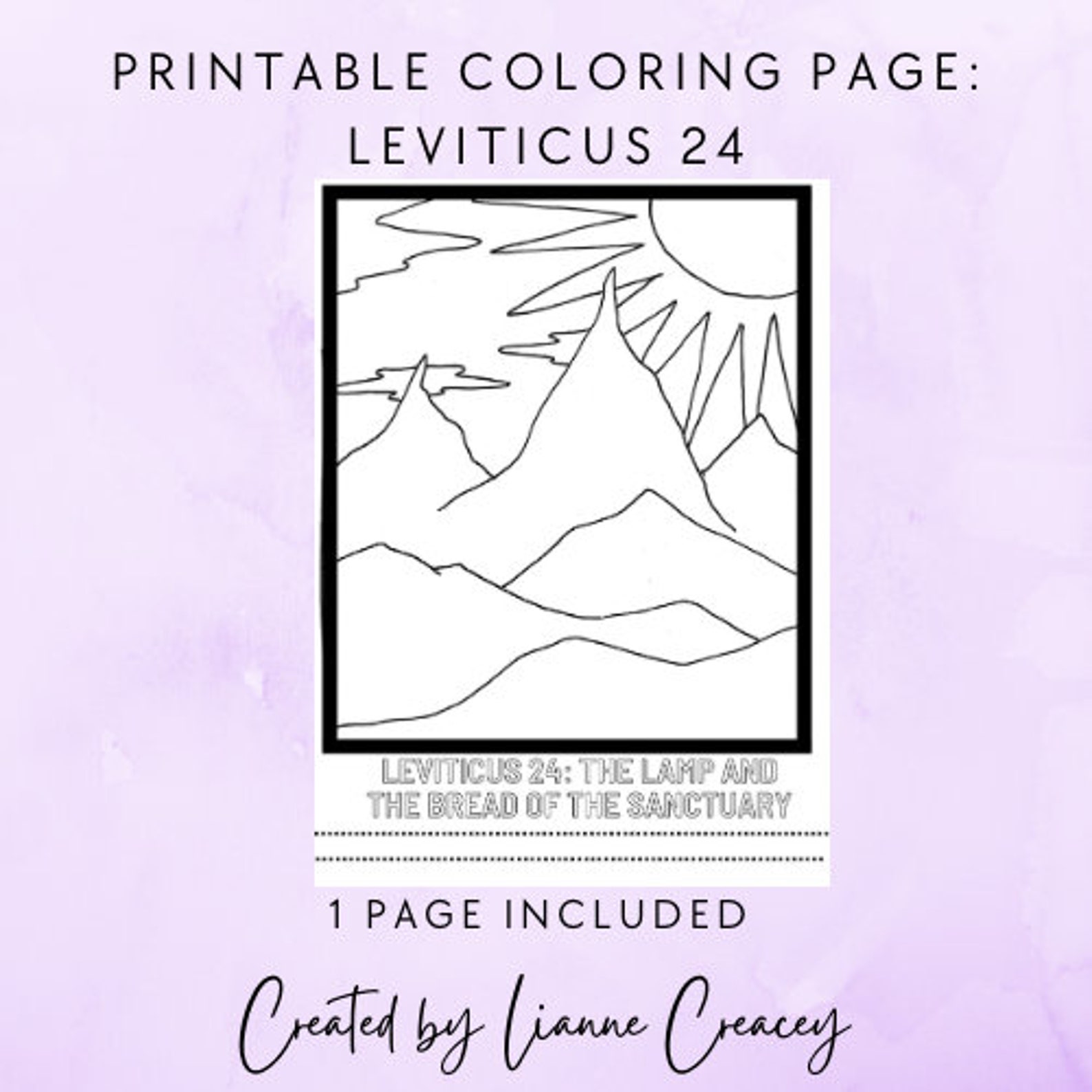 Leviticus 24: the Lamp and the Bread of the Sanctuary, Digital Download ...