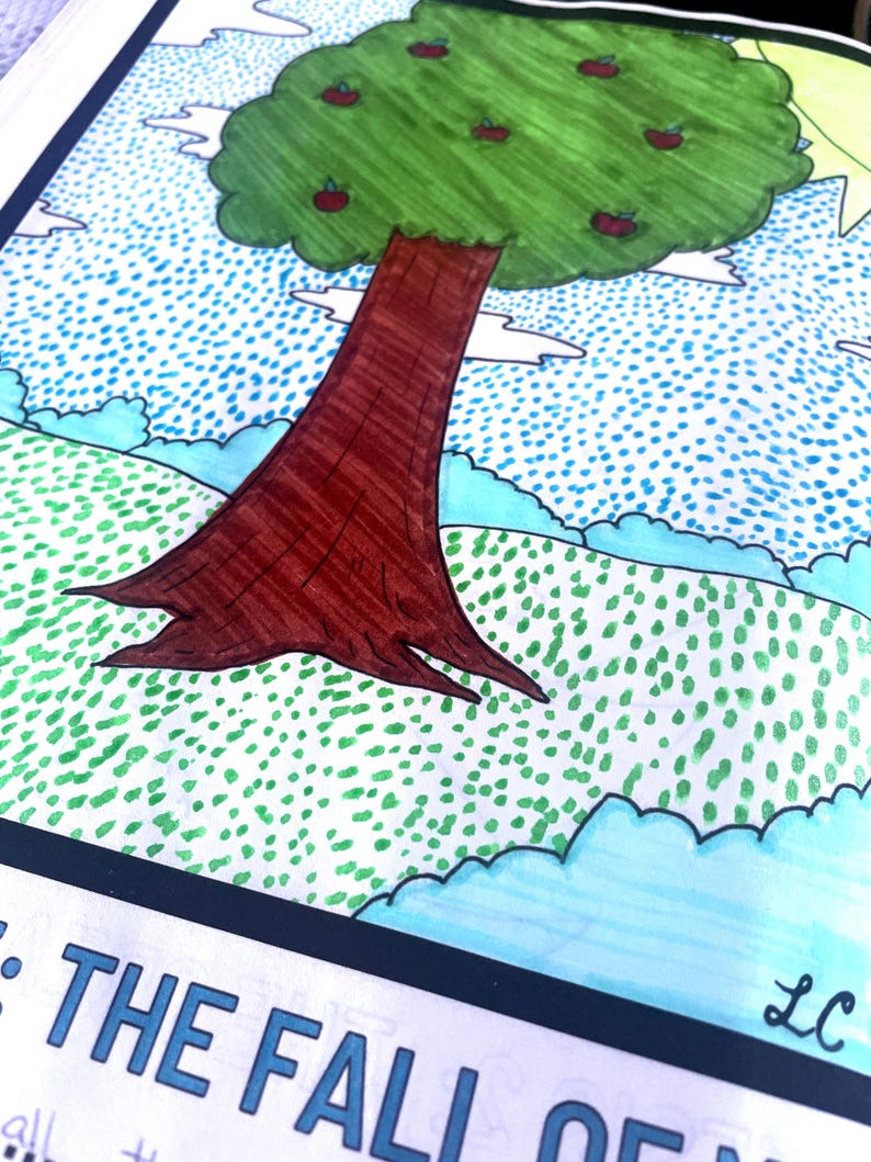 The Fall of Man - Genesis 3 Coloring Page | Bible Study Digital ...