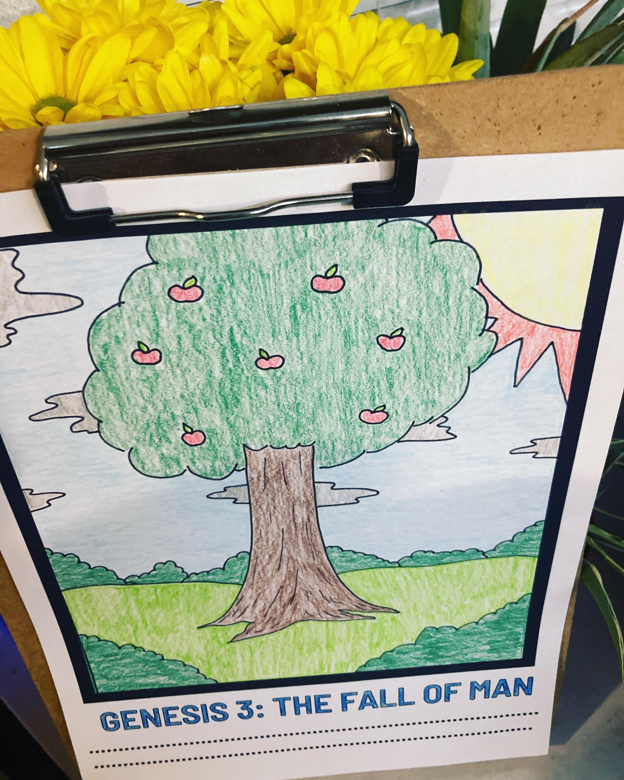 The Fall of Man - Genesis 3 Coloring Page | Bible Study Digital ...