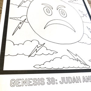 Genesis 38: Judah and Tamar A Digital Download Coloring Page - Etsy