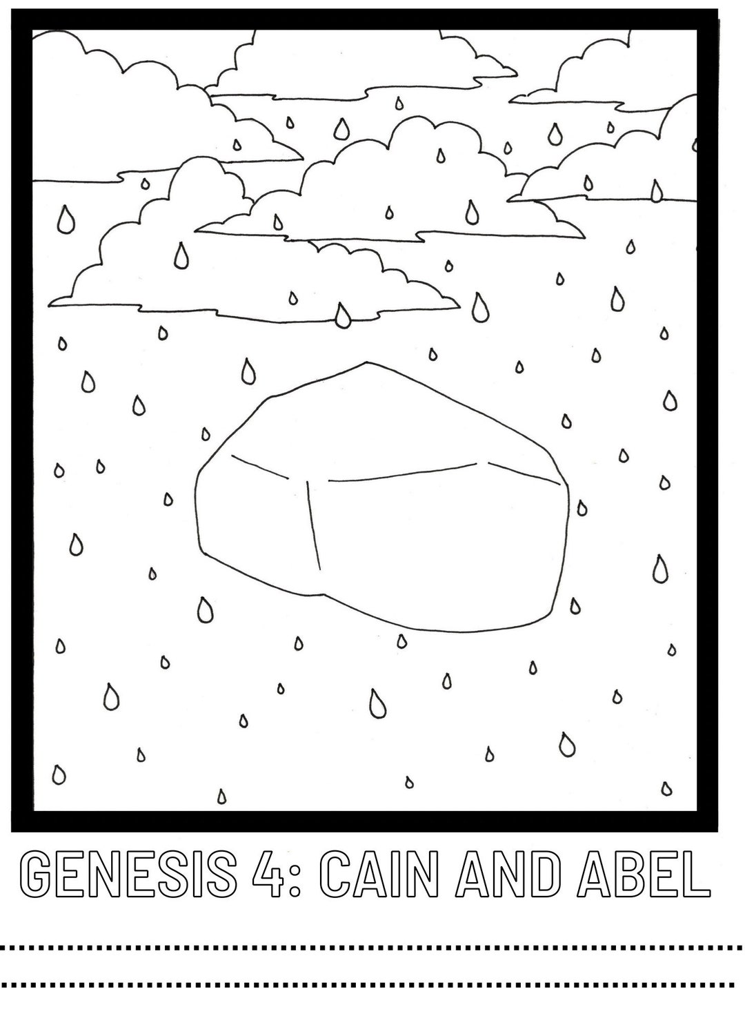 Genesis 4: Cain and Abel A Digital Download Coloring Page - Etsy