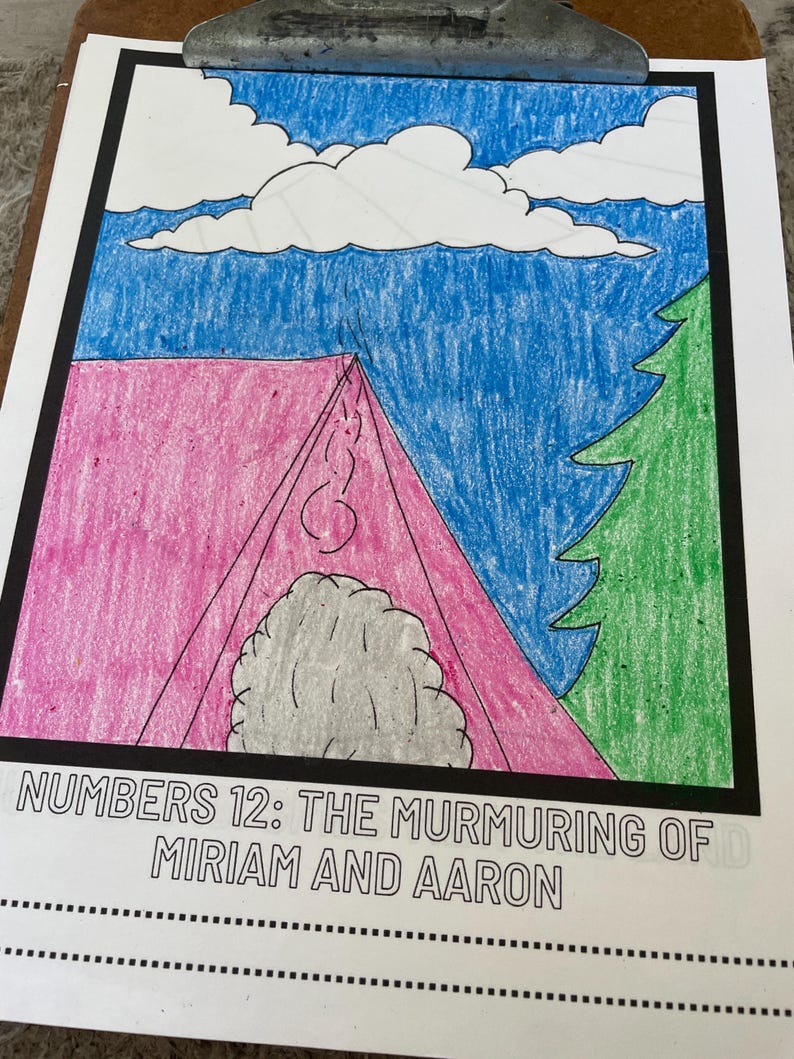 Numbers 12: the Murmuring of Miriam and Aaron, Digital Download, Print ...