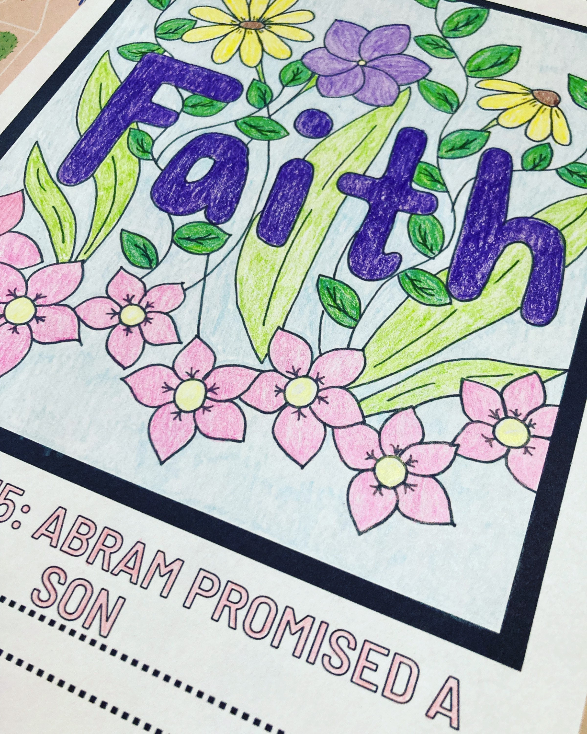 Genesis 15: Abram Promised A Son, A Digital Download Coloring Page ...