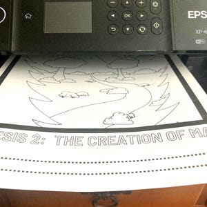 Genesis 2 the Creation of Man Coloring Page, Digital Download Coloring ...