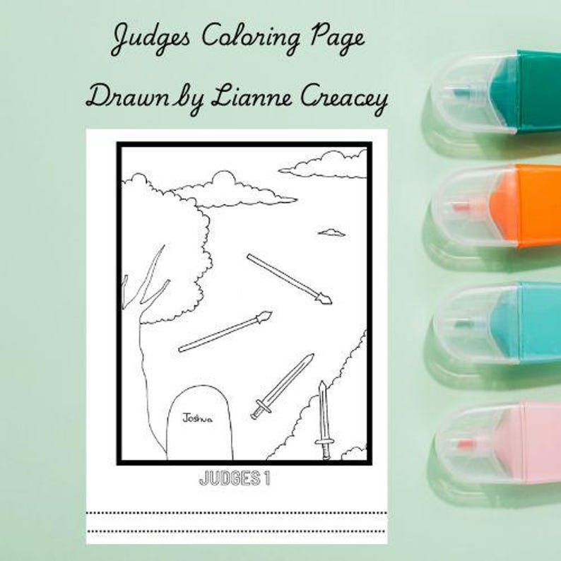 Judges 1 Coloring Page, Digital Download - Etsy