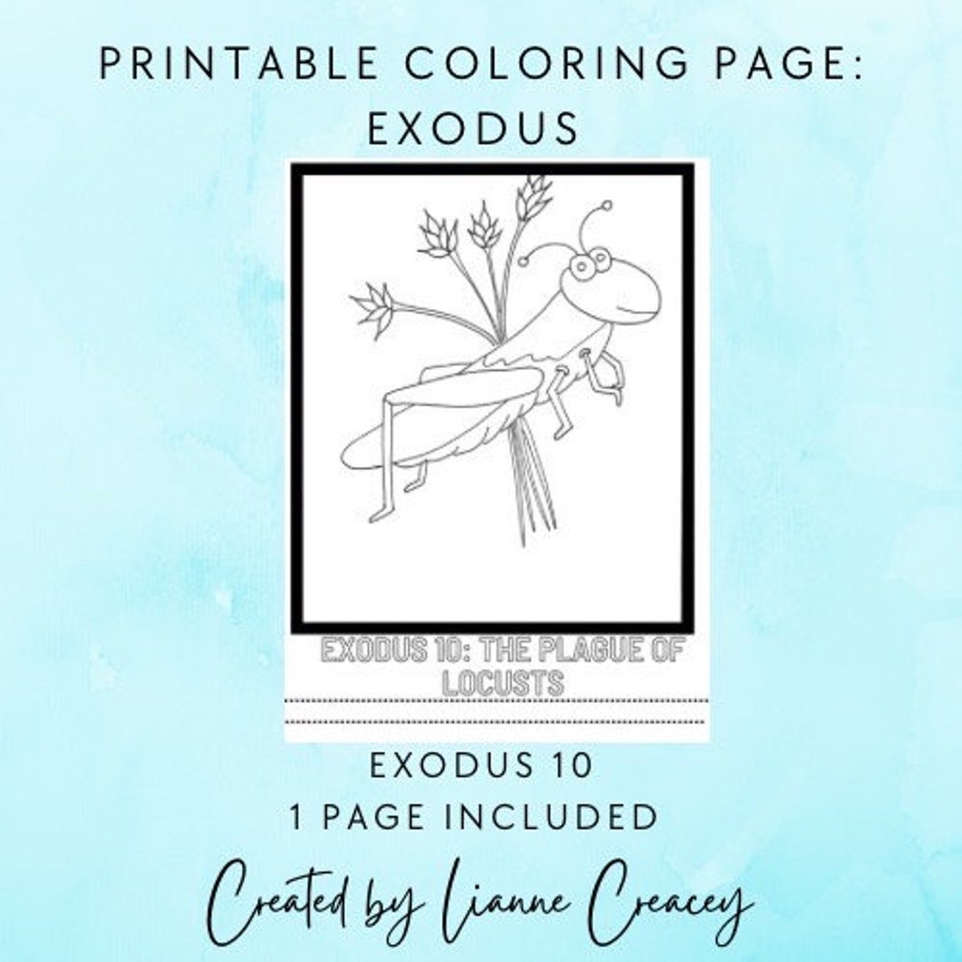 Plague Of Locusts Coloring Sheet
