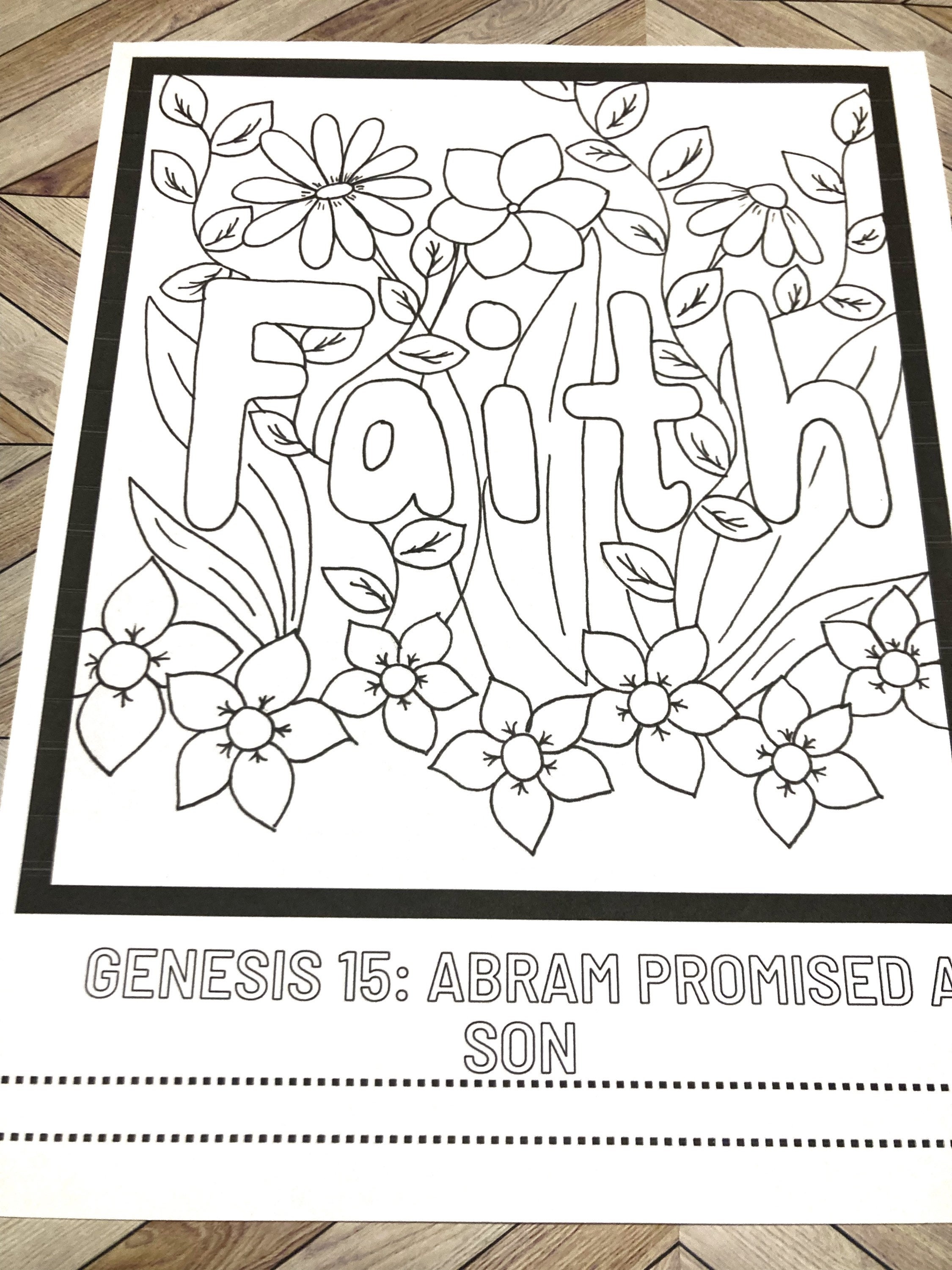 Genesis 15: Abram Promised A Son, A Digital Download Coloring Page ...